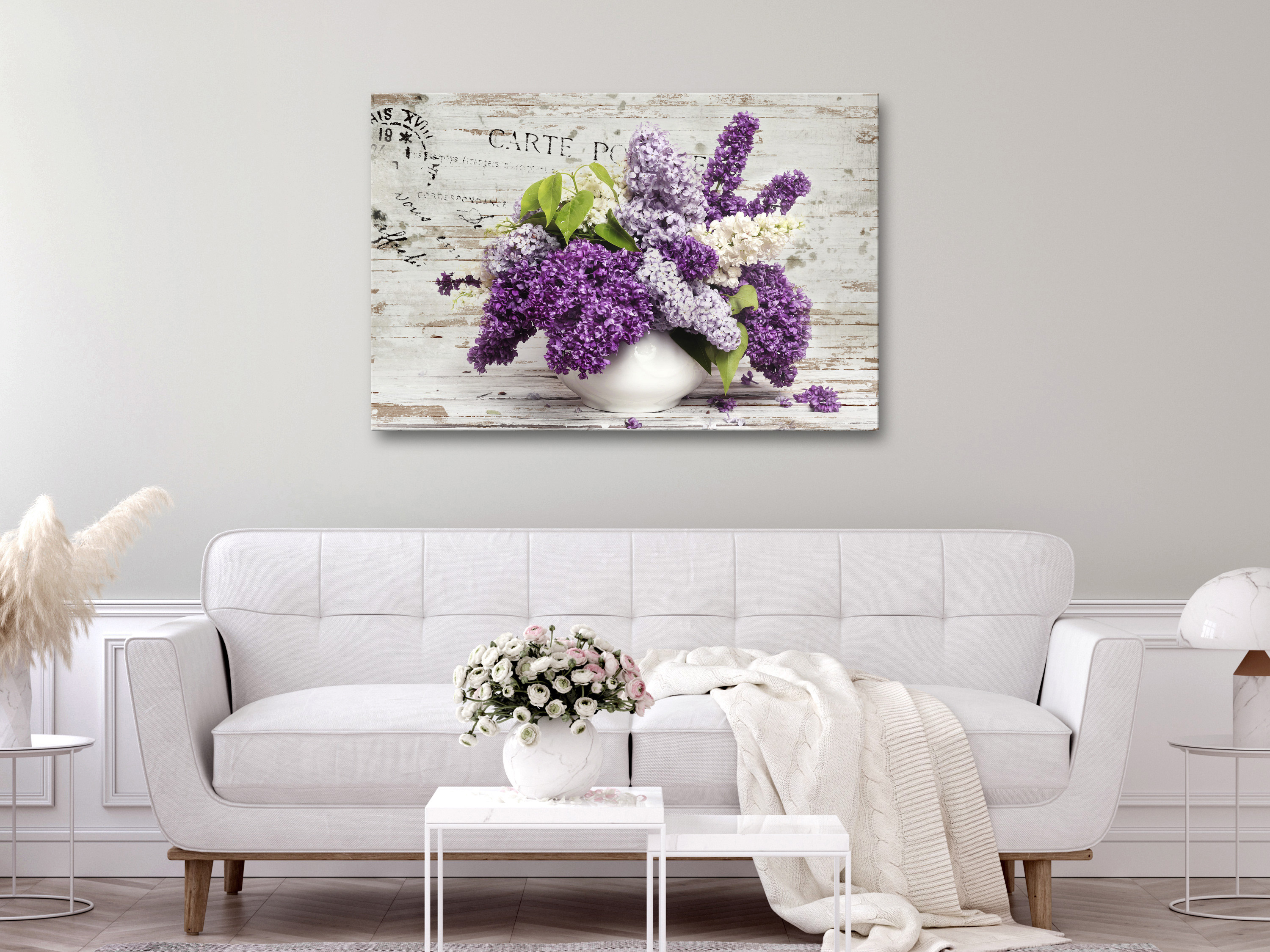 LAVENDER FLOWERS Canvas Print Framed Wall Art Picture Photo Image h-C ...